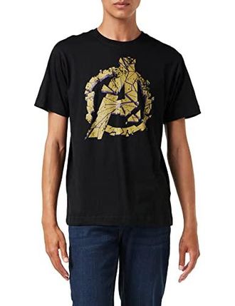 MARVEL FBMTS417- Shirt, Black (Black Blk), (Taille Fabricant: Medium) Mens