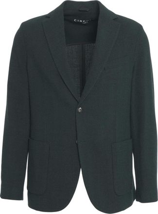 Circolo 1901 Homme, Vestes, Bleu, Taille: XL Blazer Vert Coupe Élégante Fermeture Boutonnée