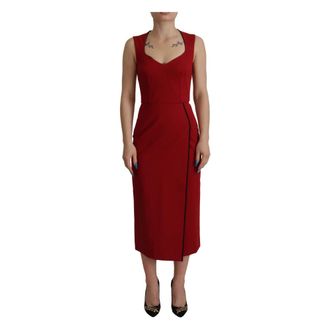 Dolce & Gabbana Rotes Bodycon Midi Kleid - - Dresses - Damen - Rot - 2XS