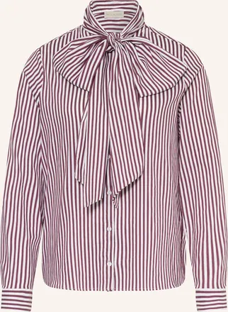 Milano Milano Italy Bluse Mit Abnehmbarer Schluppe rot