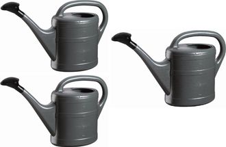 Kova&T 3X Gießkanne 5L ANTHRAZIT + 1x KÜHLSCHRANKMAGNET! Gießkannen Kunststoff für groß & klein, Garten & Zimmerpflanzen Gieskanne Gieskannen Giesskanne 5 Li