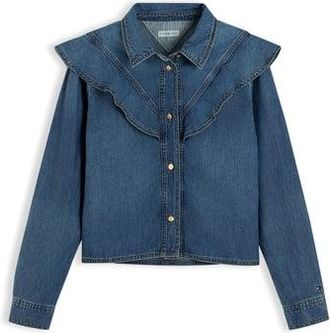 Tommy Hilfiger Chemise col classique en denim de coton