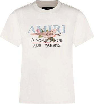 Amiri Femme, Tops, Blanc, Taille: 38 FR T-shirt Hope And Dreams