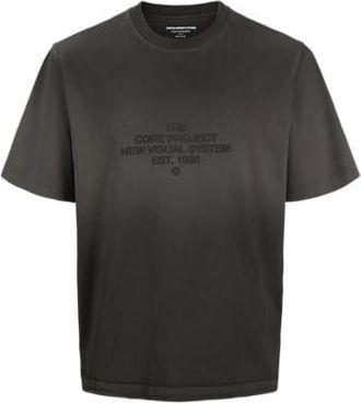 Jack & Jones Jcohorizon Fade Spray Tee SS Crew Neck, Noir, M Hommes