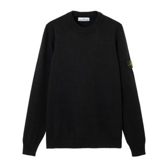 Stone Island Rundhals-Pullover mit Zopfmuster-Details - - Knitwear - Herren - Schwarzk - XL