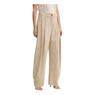 Pinko Weite Plisseehose - - Trousers - Damen - Beige - M