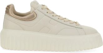 Hogan Femme, Chaussures, Beige, Taille: 40 EU H Stripes Platform Baskets