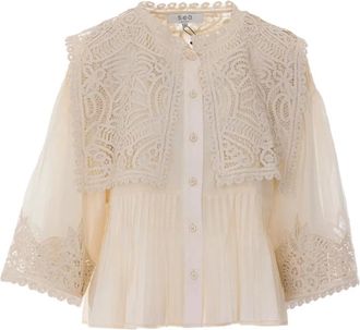 Sea NY Femme, Blouses et Chemises, Beige, Taille: 38 FR Adelina S/S Top