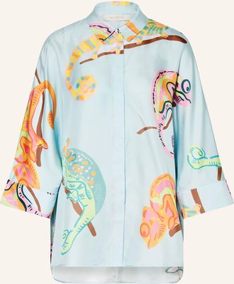 Herzen&rsquo;s Angelegenheit Herzens Hemdbluse Aus Seide Mit 3/4-Arm blau