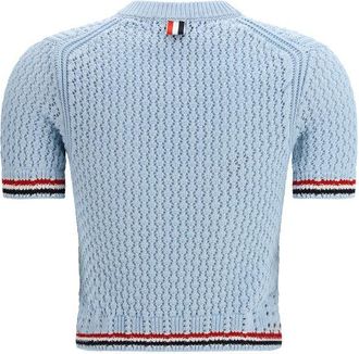 Thom Browne Womens Blue Cotton T-Shirt