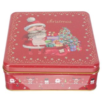 Cabilock Weihnachtspl&auml;tzchendose Wei&szlig;blech Aufbewahrungsbox mit Deckel Bonbondose f&uuml;r S&uuml;&szlig;igkeiten Tee Pralinen Geschenkbox f&uuml;r Weihnachten Festliche Aufbewahru