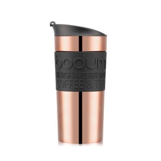 Bodum 11068-18S TRAVEL MUG Vakuum-Reisebecher, 0,35 L, Klappdeckel, Kupfer, Rich Copper