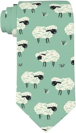 Generic Moutons Joueurs Cravate Homme Doux Cravate Décontractée Cravates Pour Affaires Formelle Scolaires