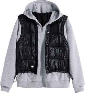 Desigual Femme, Vestes, Gris, Taille: 40 FR Sweat Chaleco