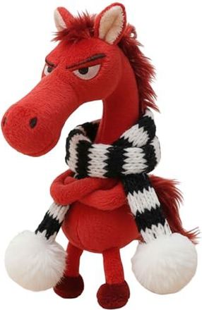 Generic Year of Lucky Mascot Soft Horse Peluche Pendentif Petit Charm (Rouge)