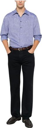 Emporio Armani Jean Droit en Denim - Homme - Jeans - Noir - Taille: W31