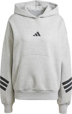 adidas Womens Future Icons 3-Streifen Hoodie Medium Grey Heather L