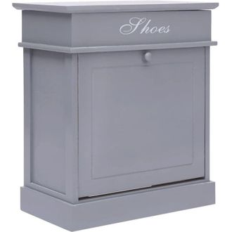 vidaXL Schuhschrank Grau 50 x 28 x 58 cm Paulownia Holz Vidaxl