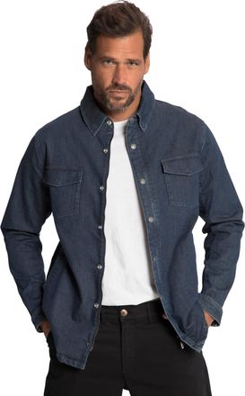 JP1880 Herren gro&szlig;e Gr&ouml;&szlig;en &Uuml;bergr&ouml;&szlig;en Menswear L-8XL Jeansjacke, verdeckter Zipper, Brusttaschen Blue Denim 4XL 811723902-4XL