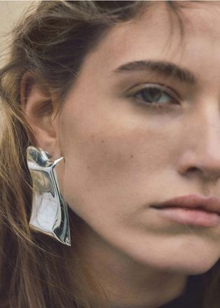 Mango Unregelm&auml;&szlig;ige Metall-Ohrringe silber - Damen - Einheitsgr&ouml;&szlig;e - MANGO