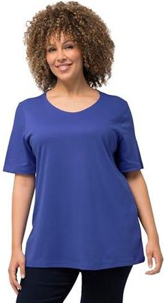 Ulla Popken T- Shirt Basique, Bleu/Violet, 52/54 FR Femme