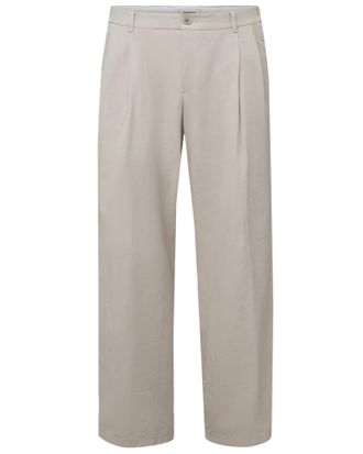 Drykorn Leichte Baumwoll-Chino mit doppelter Bundfalte, Wide Fit in