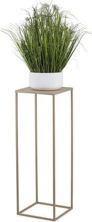 HowHomely Blumenst&auml;nder Metall Beige 70 cm Hoch - Solider und Robuster Blumenhocker Metall - Pflanzenst&auml;nder f&uuml;r die Dekoration in Wohnzimmer Schlafzimmer oder 