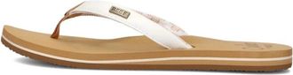 Reef Wei&szlig;e Leder Look Kissen Hausschuhe - - Shoes - Damen - Wei&szlig; - 41 EU