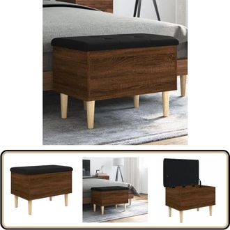 vidaXL Vidaxl - Sitzbank mit Stauraum Braun Eichen-Optik 62x42x46 cm - Wohnzimmer Dekoration - Stauraumbank - Garderobe - Schuhablage - Eingangsbereich