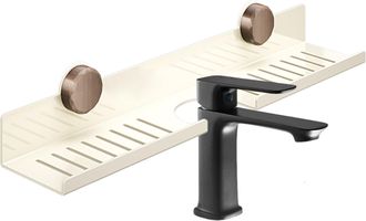 Generico über dem Wasserhahn, Wandregale für Badezimmer, Organizer aus Kohlenstoffstahl, platzsparend, für Bad und Küche in kleinen Räumen