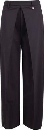 Giuseppe Di Morabito Pantalon large &agrave; taille haute et plis - Femme - Pantalons - Noir - Taille: 40 FR