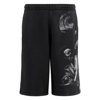 Off-white Bedruckte Sweatshorts - - Shorts - Herren - Schwarzk - XS