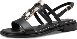 Marco Tozzi Femme Sandale 2-28106-44, Noir/l&eacute;opard, 40 EU