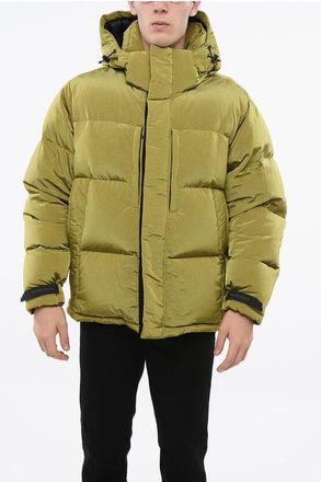 Woolrich Hooded Puffer Down Jacket with Hidden Closure Größe M