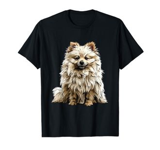 Whyitsme Design Wei&szlig;er Zwergspitzhund Illustration T-Shirt