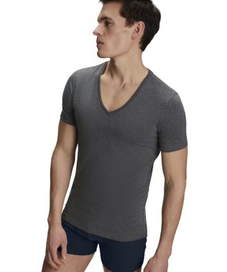 Falke Herren Boxershorts Daily Comfort Multipack M Bx Baumwolle atmungsaktiv 2 St&uuml;ck, Grau Midnight 6366, XXL