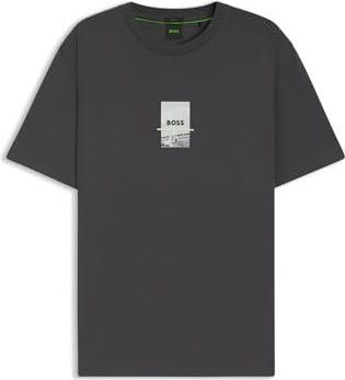 BOSS Hommes Tee Photoprint T-Shirt décontracté en Coton Stretch à imprimé Photographique