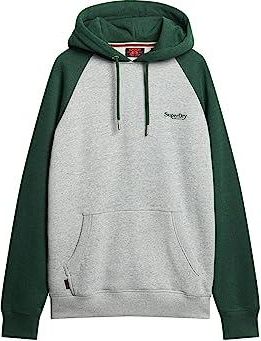 Superdry Sweat &agrave; Capuche Gris/Vert Homme Essential Baseball Gris 3XL