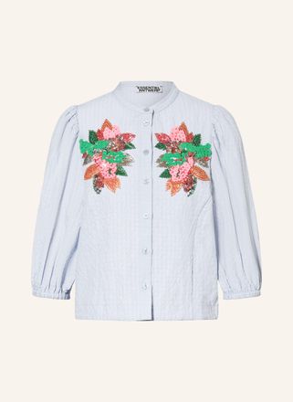 Essentiel Bluse Jaiden Mit Pailletten blau