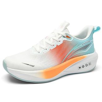 Generic Chaussures Running Polyvalentes Mixte avec Tige Mesh R&eacute;sistante, Semelle EVA L&eacute;g&egrave;re et Confort Quotidien Ville & Outdoor,Whitecyanorange,42 EU