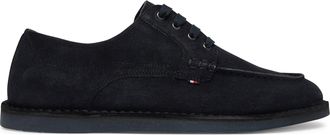 Tommy Hilfiger Halbschuhe Tommy Hilfiger Stitchdown Suede Derby FM0FM05841 Dunkelblau