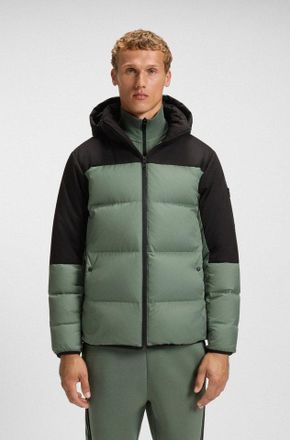 HUGO BOSS Daunenjacke abnehmbare Kapuze, Regular Fit, warm wattiert