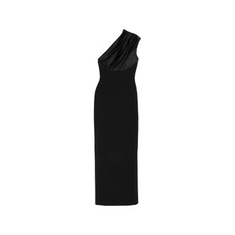 Solace London One-shoulder Draped Maxi Dress