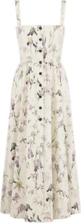 Dior Femme, Robes, Blanc, Taille: 36 FR Robe &Eacute;vas&eacute;e Mi-Longue