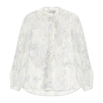 Forte_Forte Femme, Blouses et Chemises, Beige, Taille: 40 FR Top ample &agrave; imprim&eacute;