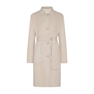 Kiton Kaschmirmantel mit Perlmuttkn&ouml;pfen - - Coats - Damen - Beige - XS