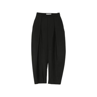 R&oacute;he Weit geschnittene Hose mit Bundfalten - - Trousers - Damen - Schwarzk - XS