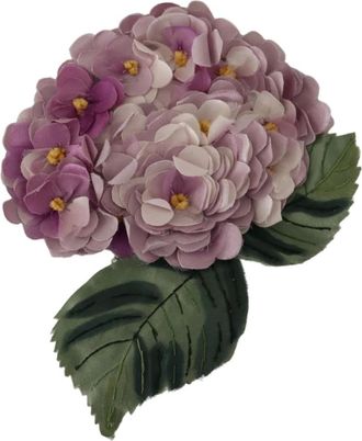 Dolce & Gabbana Femme, Accessoires, Violet, Taille: ONE Size Broche florale en laiton doré