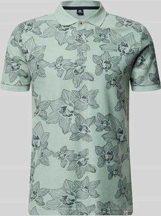 Lerros Slim Fit Poloshirt mit floralem Allover-Print