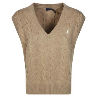 Polo Ralph Lauren Gilet Pullover - - Knitwear - Damen - Beige - S